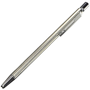 PILOT Birdy Stainless Steel Body Mini Ballpoint Pen, 0.7 mm, Black Ink (BS-40S-S)