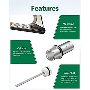 meite MT8016 Pneumatic Upholstery Stapler 21 Gauge 1/2" Crown 1/4" to 5/8" Length Industrial Fine Wire Stapler