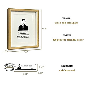 The Office Merchandise Motivational Photo Frame Inspirational Wall Art for The Office Decor The Office Quote Poster for Coworker, Friend or The Office TV Show Fans, Dwight Motto (8.8” X 10.8”)