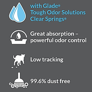 Purina Tidy Cats Non Clumping Cat Litter, Glade Clear Springs Multi Cat Litter - 20 lb. Bag