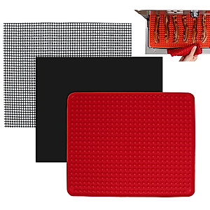 Toaster Oven Air Fryer Reusable Mats Accessories 12 x 13 XL Compatible with Gowise, Kitchenaid, Emeril Lagasse, Ninja, Kalorik + More, Large Countertop Oven Dehydrator Liners, Easy Clean & Food Safe