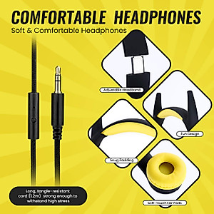 Little Helpers Kids Headphones with VoliBat Ears, Wired Over-Ear Headphones with Music Sharing Function,85dB Volume Limited Hearing Protection,Safe Food Grade Material,3.5mm Jack Headset for Children