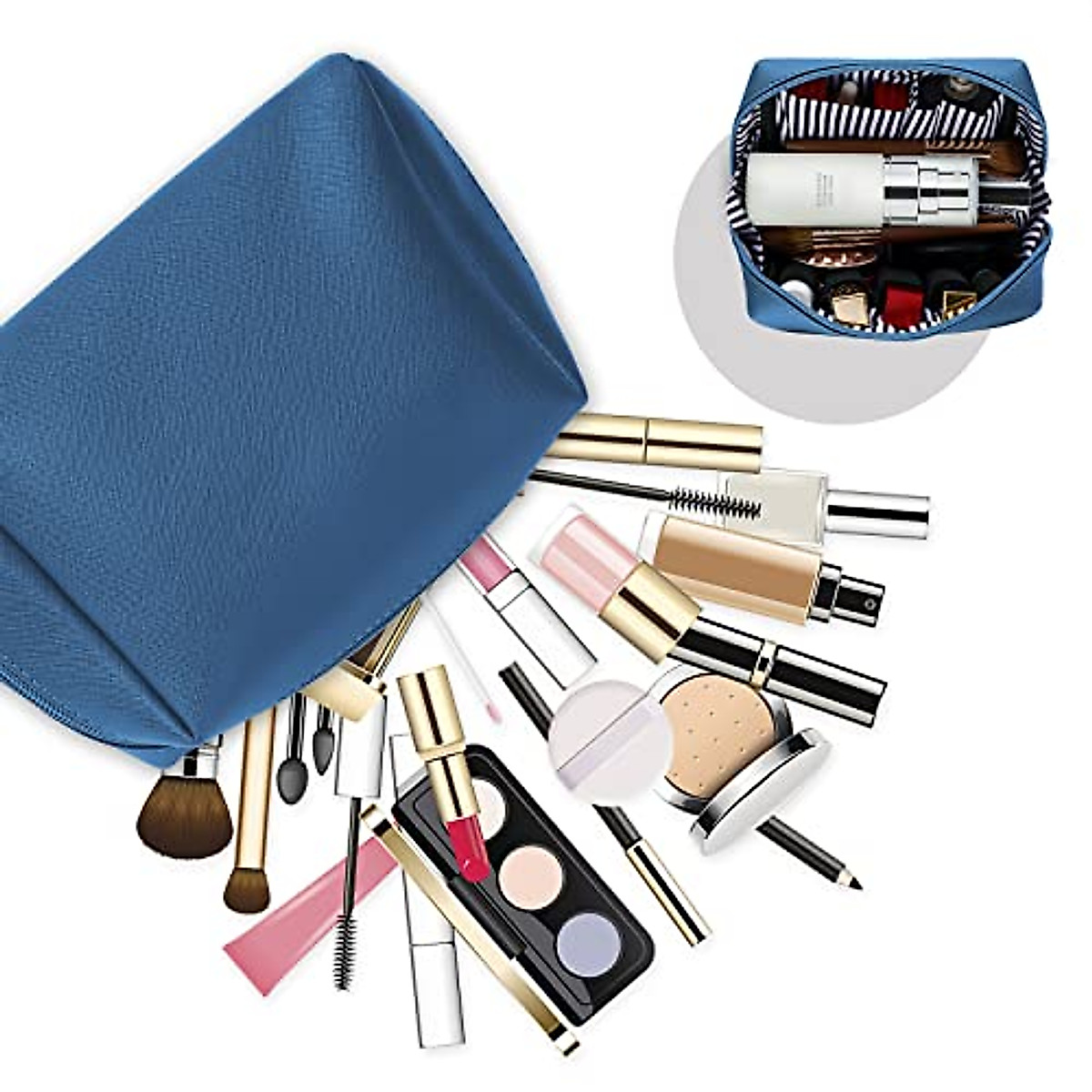 TOPDesign Laptop Bag for Women, Waterproof PU Leather Work Briefcase fits 15.6 Inch Computer, Large Tote Messenger Shoulder Bag, Stylish Business Purse Handbag Satchel (Light Blue)