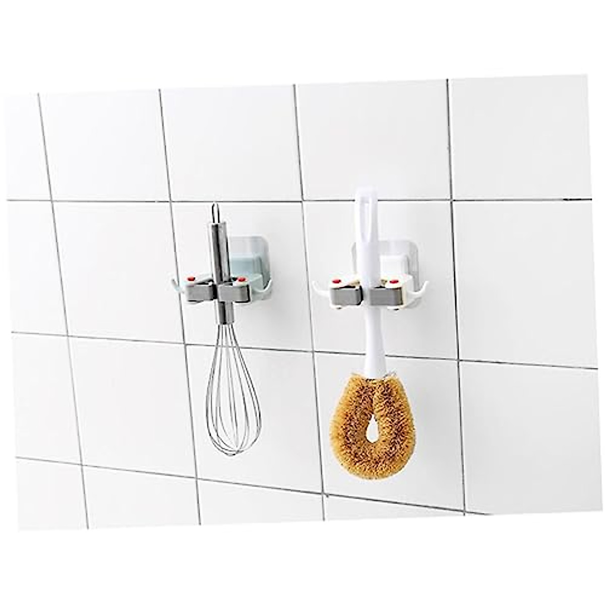 WATIIFUFU 2pcs Mop Rack Punch- Cleaning Tools Organizer Storage+Shelves Laundry Closet Organization Storage Stand Practical Broom Storage Rack Laundry Room Organizing Storage Shelfs