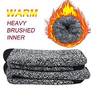 Thermal Socks for Men, Winter Warm Socks Womens for Cold Weather, Outdoor Sports,R-Concrete Grey
