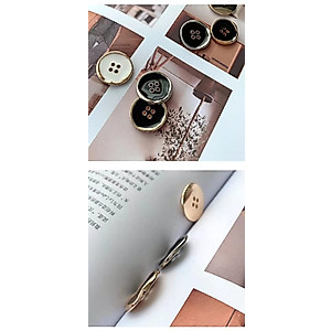 12PCS Four-Eye Metal Button Suit Buttons Crafts Button Decorative Buttons for Sewing DIY (10mm, Gold)