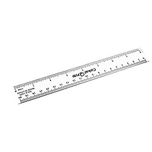 uxcell Straight Ruler Measuring Tool 20cm 8 Inch Metric Inch Plastic for Engineering Office Architect and Drawing