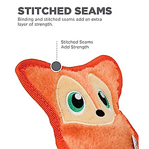 Outward Hound Invincibles Mini Fox Plush Dog Toy, XS