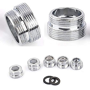 Faucet Adapter, Brass Aerator Male Thread Transfer Male Thread, Tap Connector for Bathroom Kitchen Water Purifier (M22 to M16)