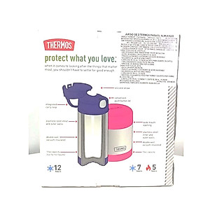 Thermos FUNtainer Lunch Set Bottle and Food Jar for Kids BPA Free Dishwasher Safe, 2 PC (Blue, 2 PC Set)