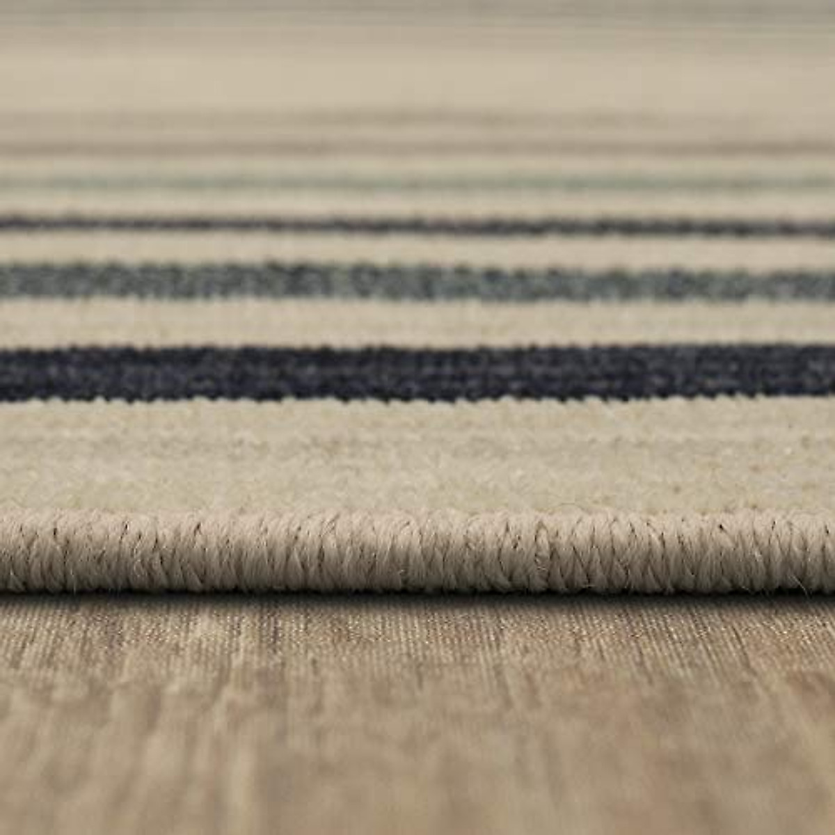 Mohawk Home Forsyth Park Beige Geometric Striped (2' X 3') Scatter Rug