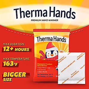 Hand Warmers (4 Packs) - Premium (Size: 3.5 inch x 4 inch, Duration: 12+ Hours, Max Temp: 163 F) Air-Activated, Convenient, Safe, Natural, Odorless, & Long Lasting Hand Warmers Disposable