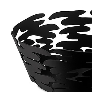 Alessi Barket Round Basket, Ø 18, black