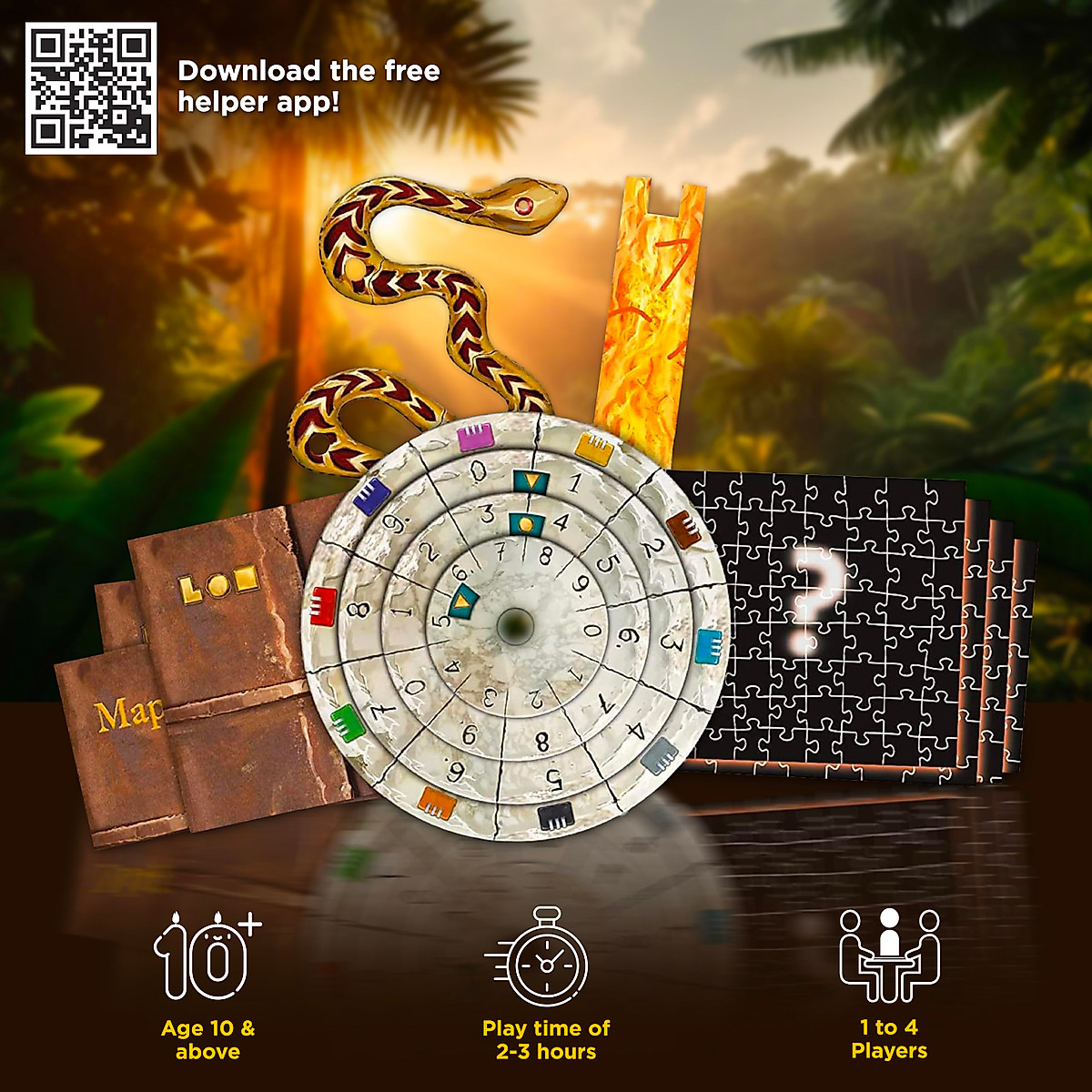 Exit: The Sacred Temple (with Jigsaw Puzzles) | Exit: The Game - A Kosmos Game | Family-Friendly, Jigsaw Puzzle-Based at-Home Escape Room Experience for 1 to 4 Players, Ages 10+