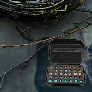 Dice Box DND Dice Storage Holder Compatible with DND Dice Sets Display Case Organizer for Tabletop RPG Game Dice Holds Up to 35 Dices/5 Sets - Black