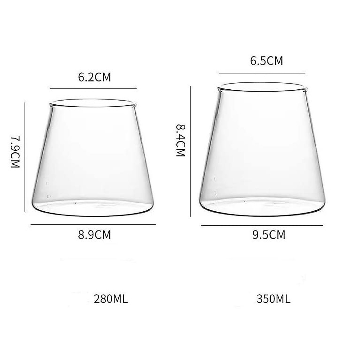 RYUHYF Fujiyama glasses, Japanese water glasses, water glasses, whisky glasses, beer glasses, breakfast milk glasses, juice glasses, beverage glasses, tea cups,set of 1 (Medium size-350ml)