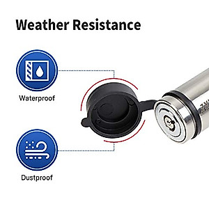 METOWARE Trailer Receiver Hitch Lock Pin, Stainless Steel Trailer Receiver Lock with 5/8" Dia 3-1/2” Locking Pin and 8 Anti-Rattle Rubber O-Rings Fits Class III IV 2" and 2-1/2" Receiver (1 Pack)