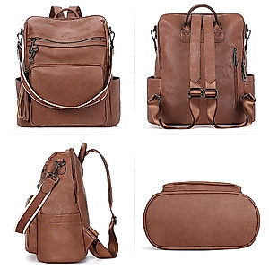 CLUCI Backpack Purse Bundles with Women Wallet