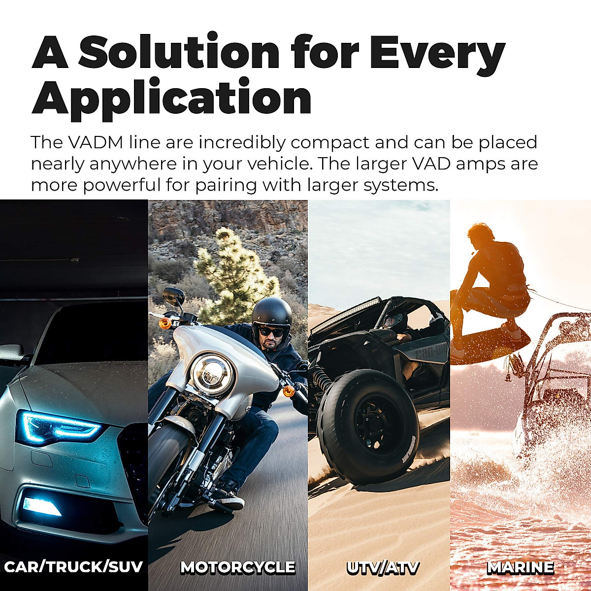 NVX VAD17001 Monoblock 1-Ch Class D Amplifier 3400W Max, 1700W RMS High Power, 1/2/4-ohm Stable, Low Pass X-Over, Bass Boost, Remote Subwoofer Bass Knob, for Car/Truck/Marine/UTV/Motorcycle