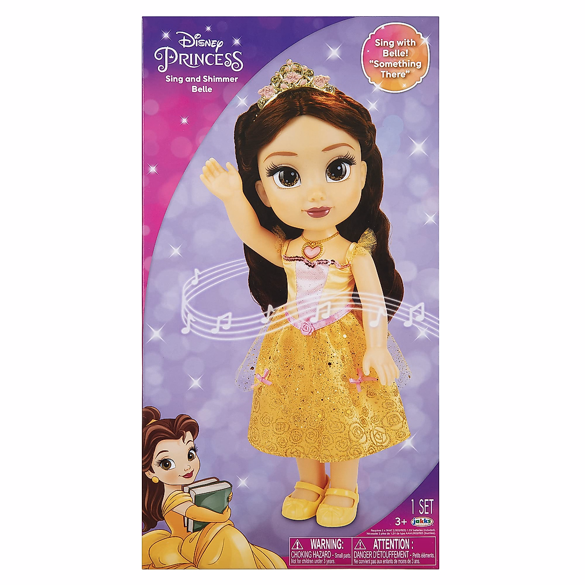 Disney Princess Belle Doll Sing & Shimmer Toddler Doll, Sings Something There [Amazon Exclusive]