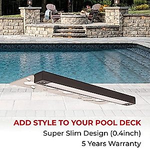 LUMENGY 7-inch 3w Super Slim LED Hardscape Light, Aluminum Black, 3 Mounting Plates for Walls, Decks, Planters, Paver Step & Ceiling, No Visiable Screws, Easy Installation Design, 50K Hours (6-Pack)