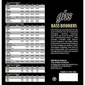 GHS Strings BASS BOOMERS M3045X Long Scale Plus, Medium Set