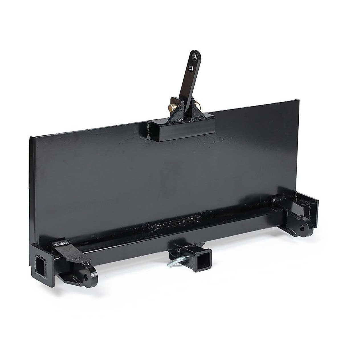 Titan Attachments 3 Point Attachment Adapter for Universal Skid Steers Quick Tach Equipment, Connects 3 Point Attachment to Cat 1 Implements, Black Finish, 2" Receiver Hitch