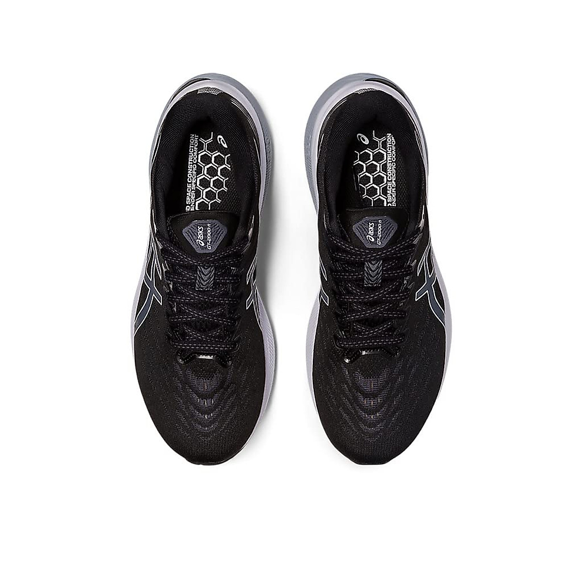 ASICS Women's GT-2000 11 Running Shoes, 9, Black/White