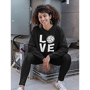 Love Volleyball Gifts for Fans Players Leggings Hoodies Sweatshirts for Women Black X-Large/Black X-Large