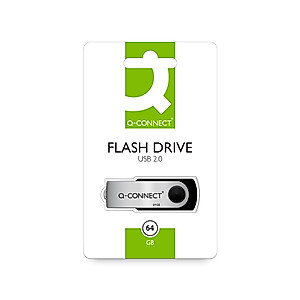 Q-CONNECT 64 GB USB 2.0 Swivel Flash Drive