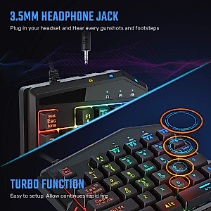 Keyboard and Mouse Combo Set Adapter for PS4 / Switch/Xbox One, IFYOO KMAX2 Plus Game Console Wired Converter Compatible with Fortnitee/PUBGG/Rainbow Six Siege and Other FPS Shooting Games