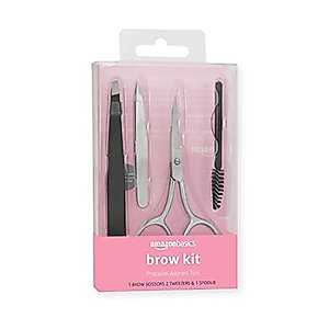 Amazon Basics 4 Piece Brow Kit, black