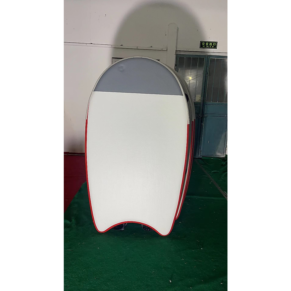 SAYOK Large Inflatable Rescue Sled Floating Mat, Inflatable Surfing Board Inflatable Jet Ski Rescue Board(71 x 41.4 x 4 inches, Red Edge)