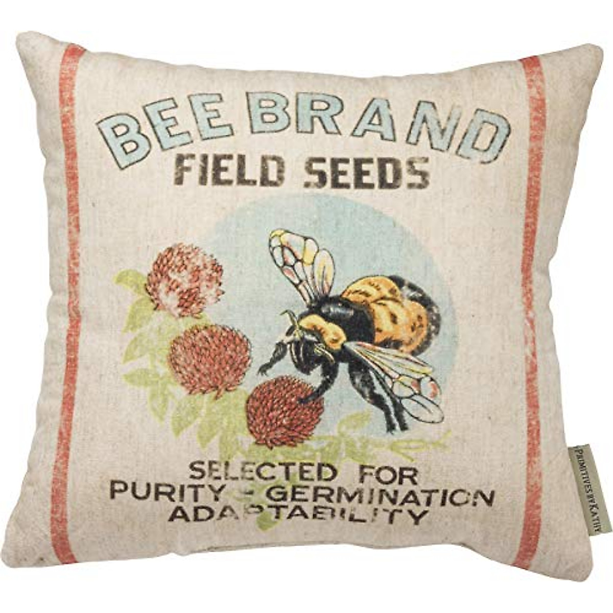Primitives by Kathy Feedsack-Inspired Throw Pillow, 1 Count (Pack of 1), Bee Brand