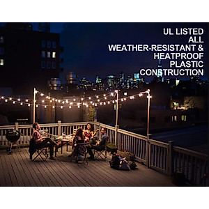 String Lights, Lampat 25Ft G40 Globe String Lights with Bulbs-UL Listd for Indoor/Outdoor Commercial Decor