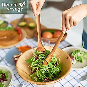 Wood Spoon, Healthy Acacia Wooden Cooking Spoons, Durable Kitchen Serving Spoon Scooper, Non Scratch Wood Ladle Tableware For Cooking, Serving Salad, Stirring Soup, Easy to use