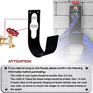 SupKing Hose Holder Wall Mount,Durable Garden Hose Hanger Heavy Duty Hose Hook Metal Steel Hose Bracket Fit to100ft Expandable Watering Hose