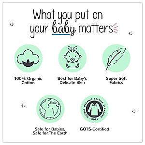 Lamaze Organic Baby baby boys Organic Girl, Boy, Unisex Rompers, One Piece Coverall Jumpsuit, Pink Watermelon, 24 Months US