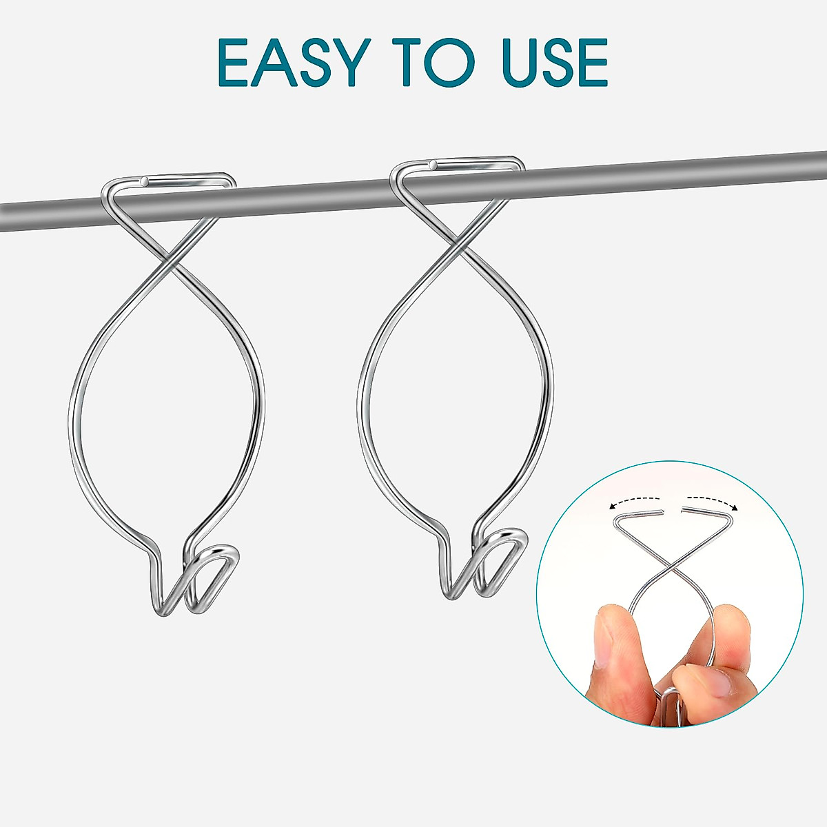 48 Pack Drop Ceiling Clips Hanging Ceiling Hook Clips Hanging on Suspended Ceiling Tile, Grid Clips Hanger Hooks for Light Plant Office Home Stores Classroom and Wedding Decorations, Hanging Sign