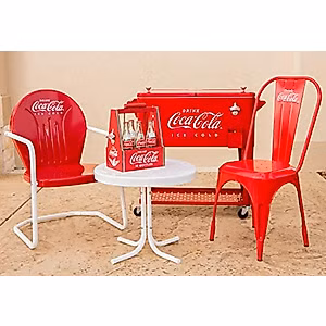Leigh Country CP 98126 80 Quart Coca-Cola Cooler with Grated Tray, Red