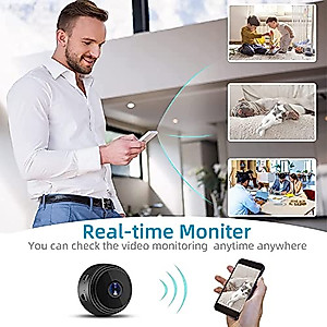 Mini Wireless WiFi Hidden Camera HD 1080P Home Security Cameras with Video Live Feed Covert Baby Nanny Cam with Cell Phone App Tiny Smart Cameras with Night Vision and Motion Detection