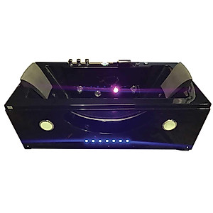 Whirlpool bathtub hydrotherapy black hot tub double pump with 24 jets HYPNOTIC