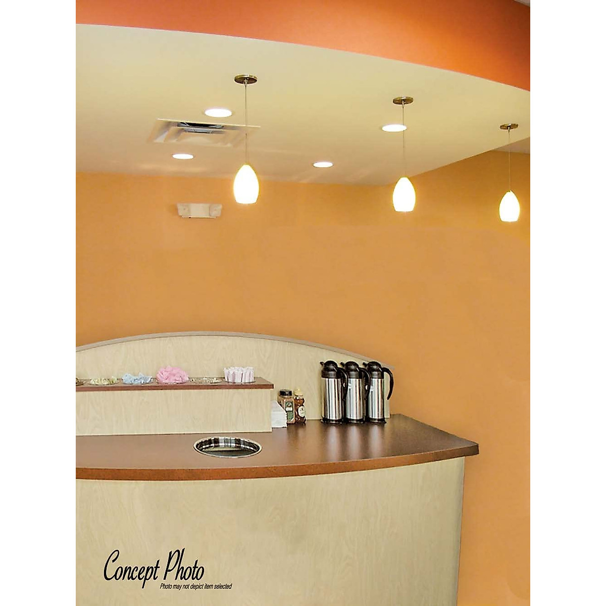 Outwater 6" (Nominal) Diameter x 2" Height 304 Polished Stainless Steel Trash Grommets for Countertop Inserted Trash Chutes