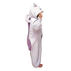 SAZAC Kigurumi - Pokemon - Mewtwo - Onesie Jumpsuit Halloween Costume -Kids Size (5-9 Year Old) Purple
