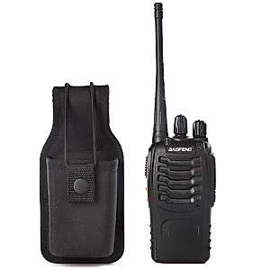 LUITON Radio Holder Radio Holster Baofeng Case Two Way Radio Pouch for Walkie Talkies Nylon Holster for Motorola Kenwood Icom HYT Arcshell Baofeng UV5R UV82 888S F8HP Retevis(1 Pack)