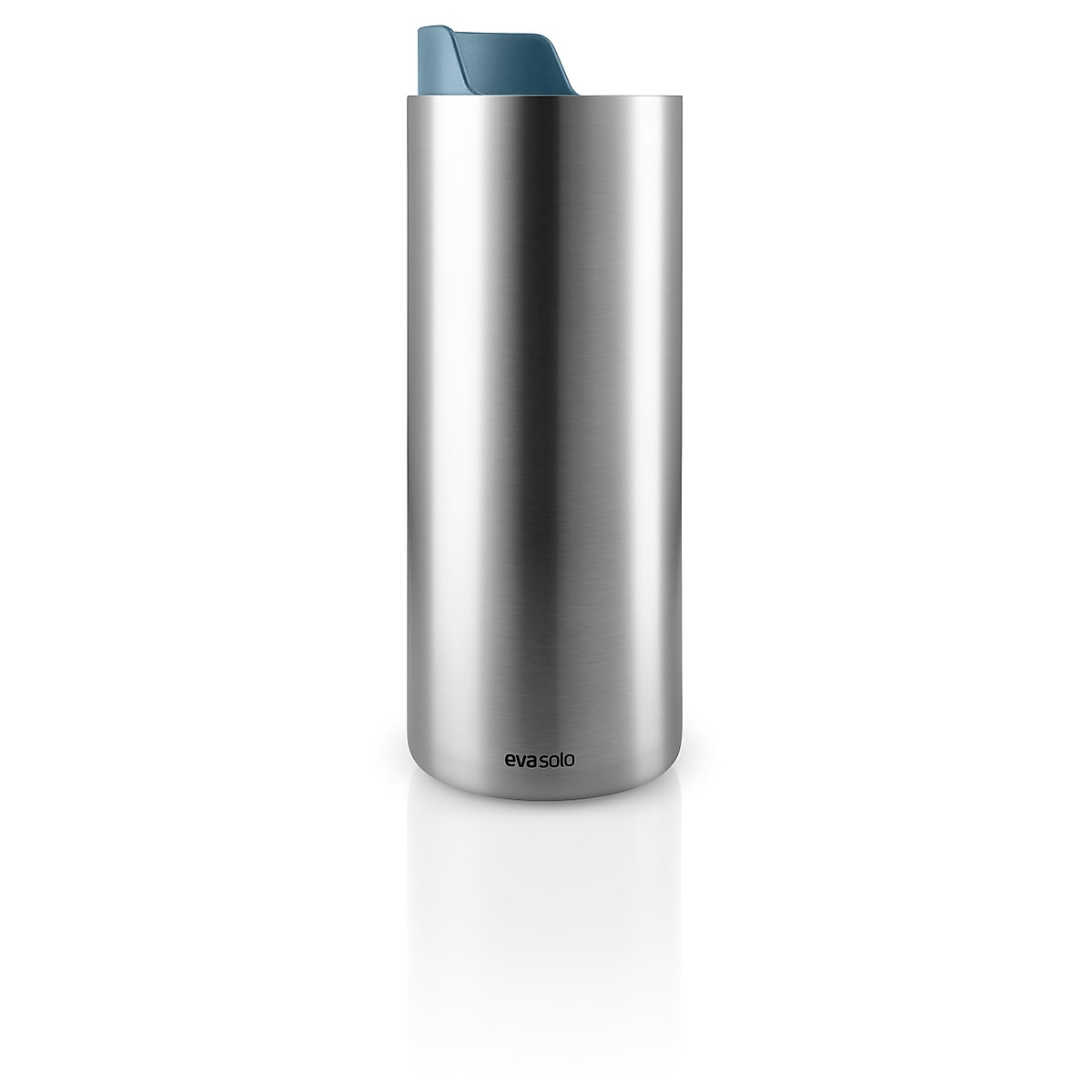 EVA SOLO | Urban To Go Cup 0.35 L Dusty Blue | Double-Walled Thermo With Vacuum Insulation | Dishwasher-safe With Practical Easy Grab Strap & Click Lid