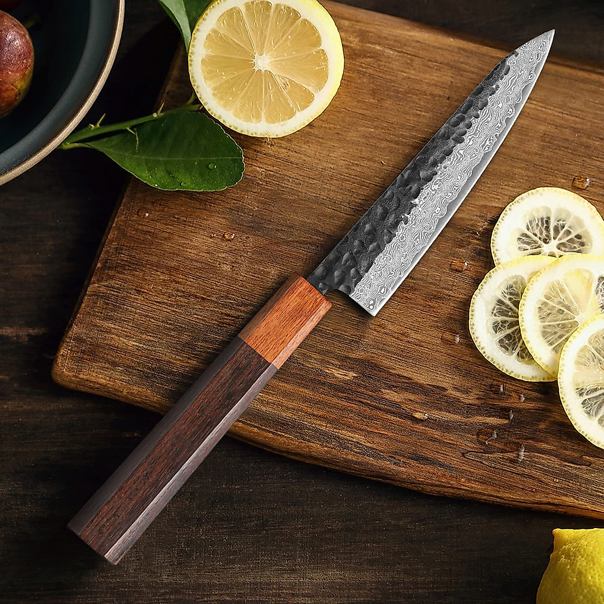 TURWHO 10.5-inch Japanese Sashimi Knife Hand Forged 67 Layers Damascus Steel Salmon Kitchen Knives