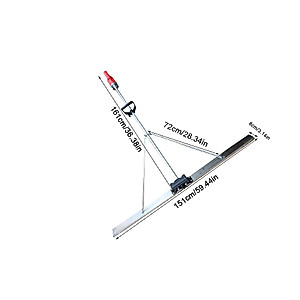 CDZHLTG Concrete Screed Vibratory Kit Concrete Finishing Tool, Cordless Electric Cement Surface Leveling Tamper Ruler, Screed Cement Finishing Vibrating Motor with 4.92ft Stainless Steel Board