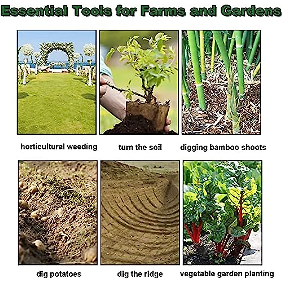 2023 New Weeding Tools Weed Pulling Tools,Manganese Steel Forging Weeding Machine,Hand Weeder Tool,Weed Puller 4 Teeth Dual Purpose Weeder,Garden Weeder Tools（50cm） (19.6IN)