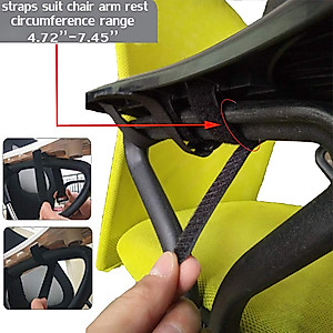 SKYZONAL Ergonomic Adjustable Armrest Wrist Rest-Only Adjustable for Chair (Extra Long Zip Ties Included)